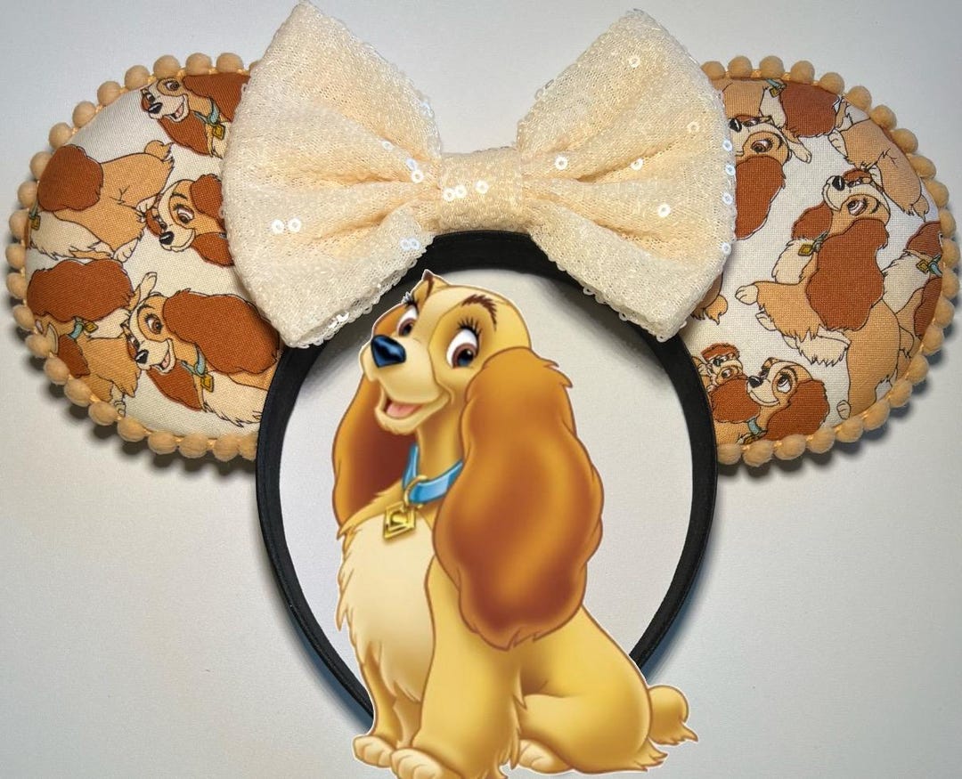 Lady Inspired Mouse Ears/lady and the Tramp/disney Dogs - Etsy