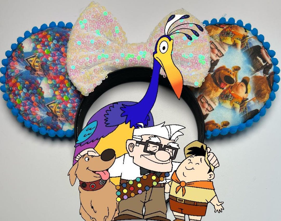 Up Movie Scenes Inspired Mouse Ears/carl/ellie/russel/dug - Etsy