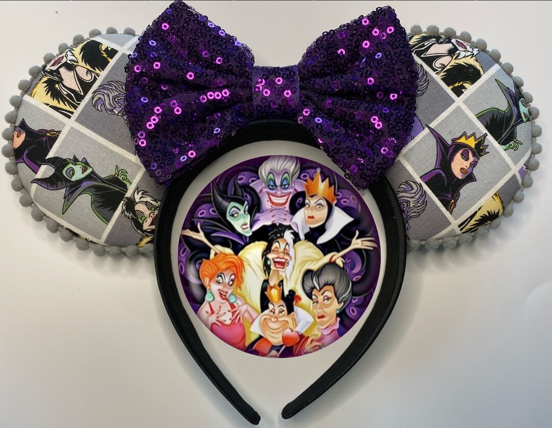 Villains Inspired Mouse Ears/maleficent/ursula/cruella/evil Queen - Etsy