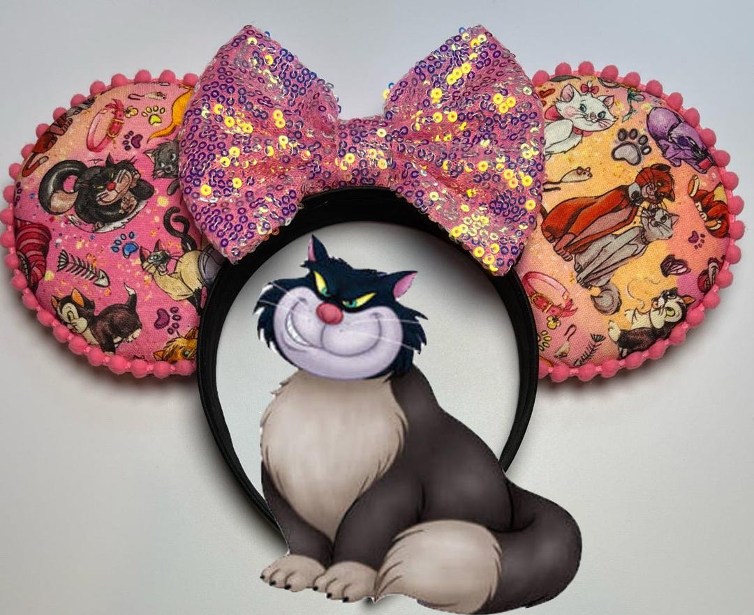Assorted Disney Character Cats/mouse Ears/ Cheshire/lucifer/oliver ...