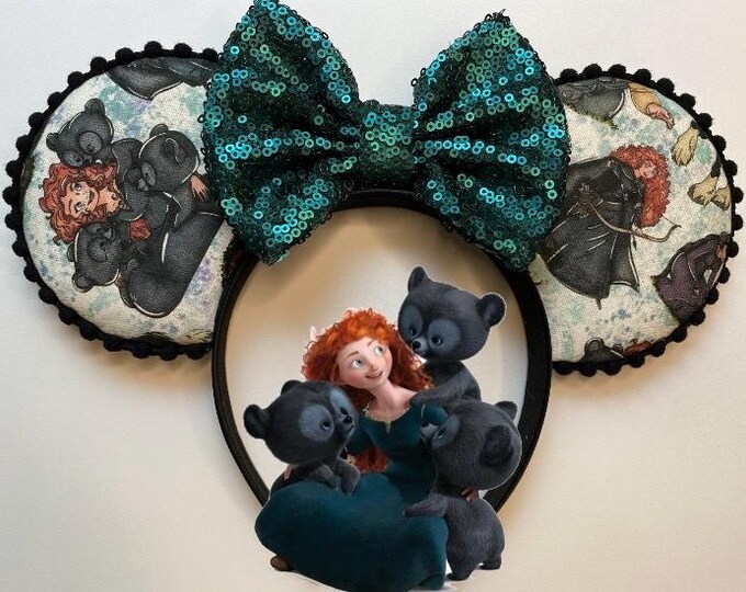 Merida Brave Mickey Minnie Mouse Ears Princess Headband Head Band ...