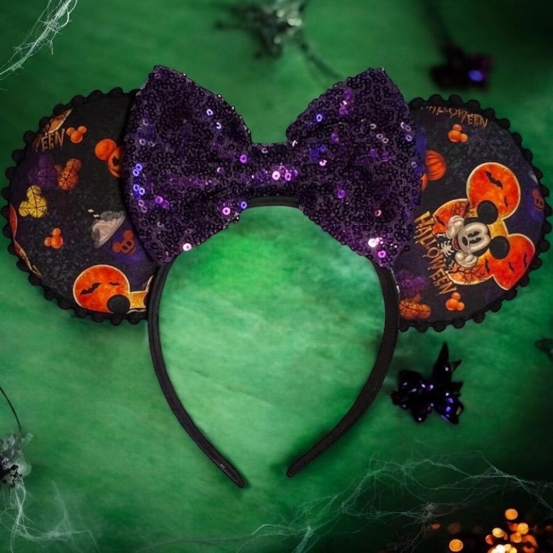 Mouse Ears | Handmade Halloween Mickey Ears: Pumpkin, Candy, Purple ...