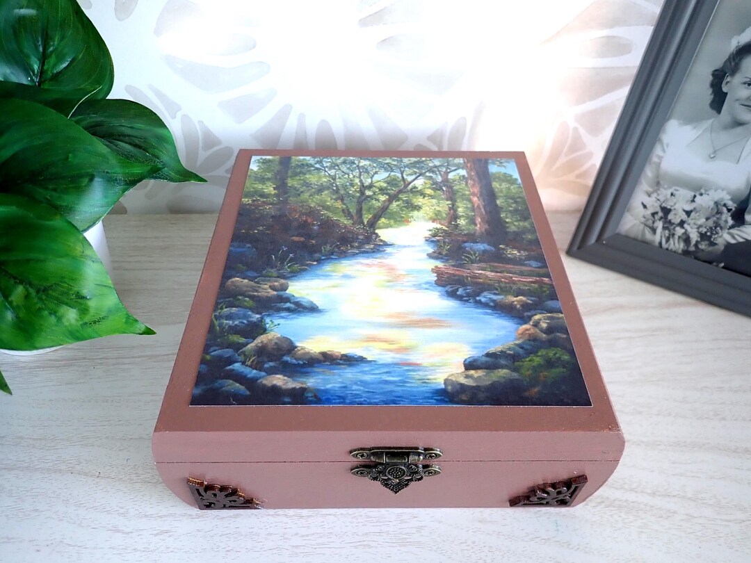 Handcrafted Wood, Décor, Keepsake Box: Print of My Original Painting ...