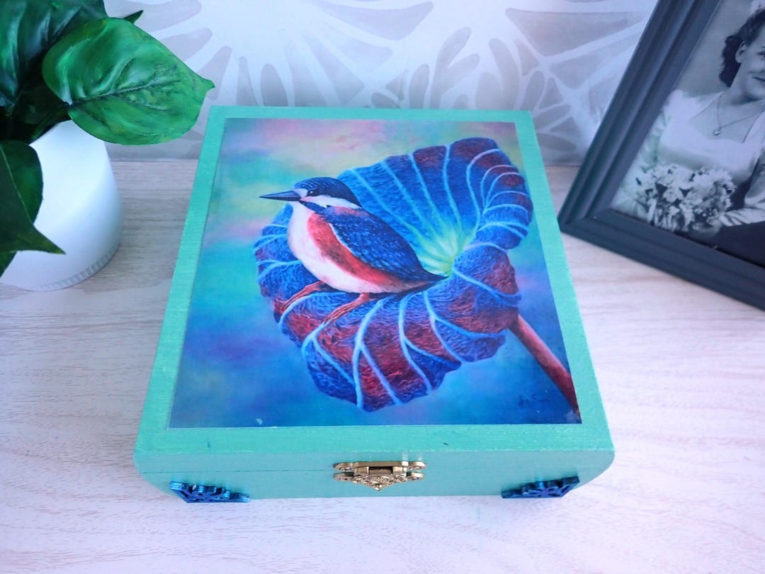 Handcrafted Wood, Décor, Keepsake Box: Print of My Original Painting ...