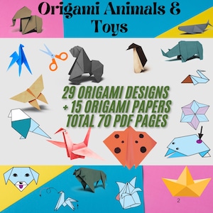 Origami Printables Digital Download, Paper Folding Templates, Instant ...