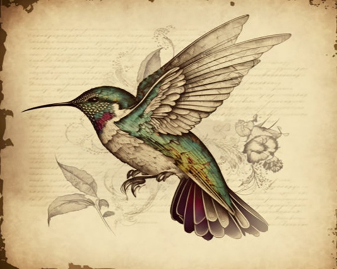 Humming Bird Nursery Art Wall Decor Bird Print PRINTABLE Digital ...