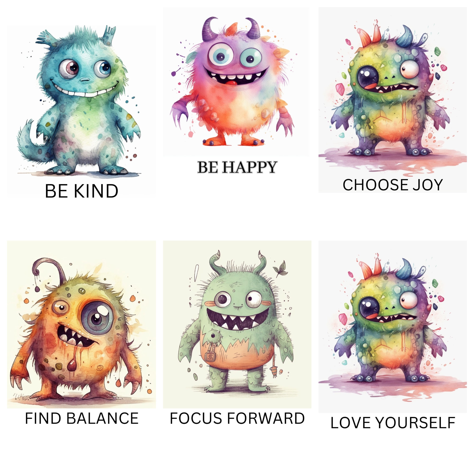 24 Cute Monster Nursery Art, Printables, Downloadable Printable Poster ...