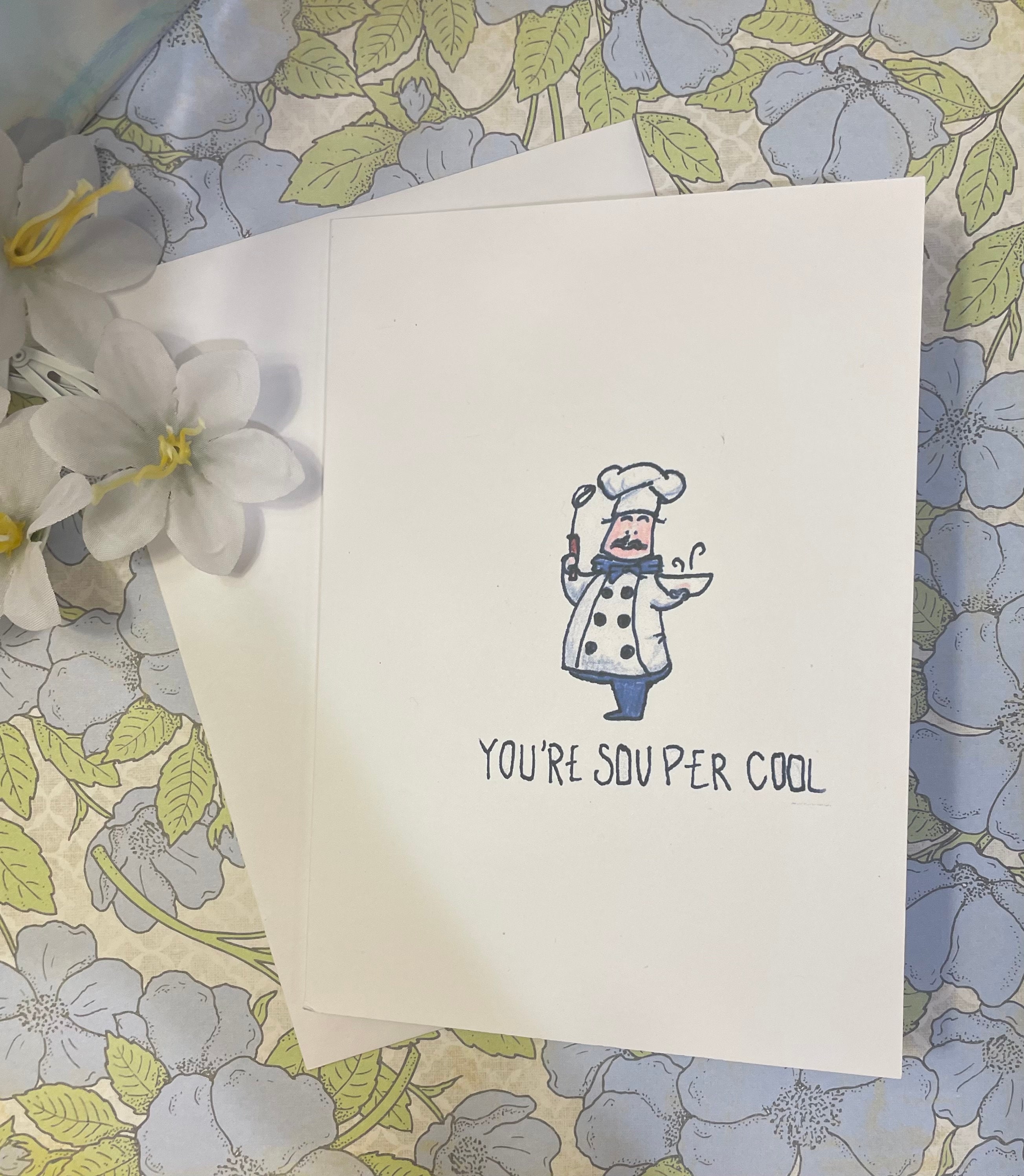 Chef Card, Pastry Chef Card, Cooking Card, Handmade Greeting Card, Pun ...