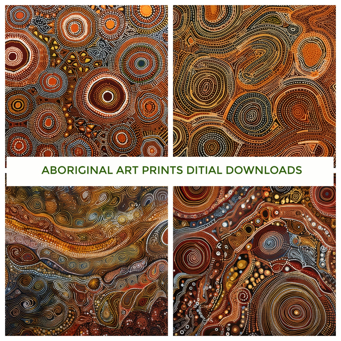 8 Original Beautiful Native Australian Aboriginal Prints, Indigenous ...