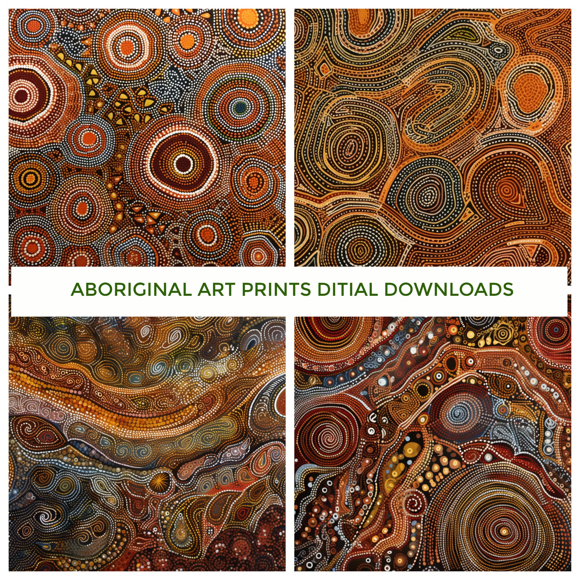 8 Original Beautiful Native Australian Aboriginal Prints, Indigenous ...
