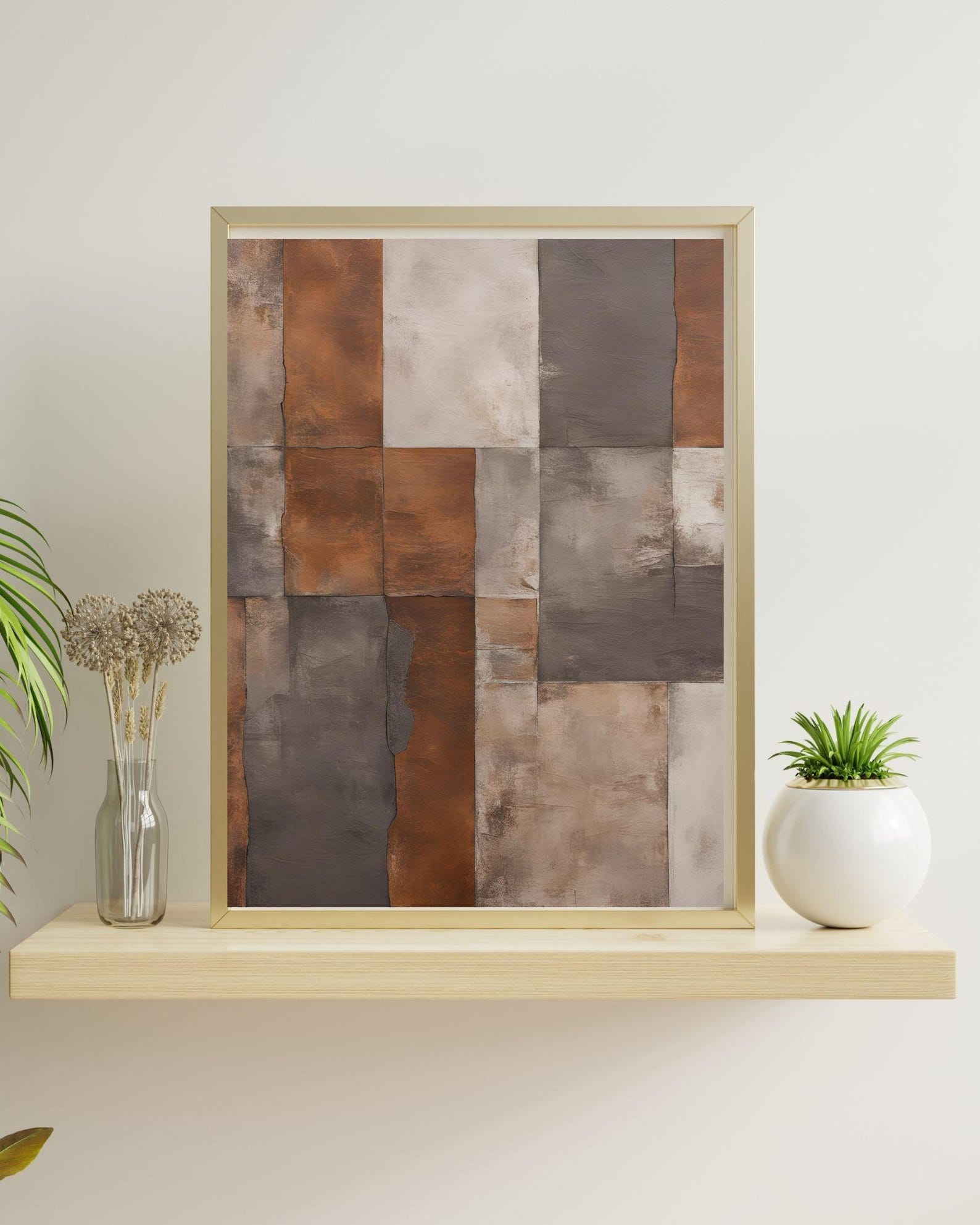 Earthy Abstract Painting Wall Art | Textural Art PRINTABLE Digital ...