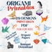 Origami Printables Digital Download, Paper Folding Templates, Instant ...