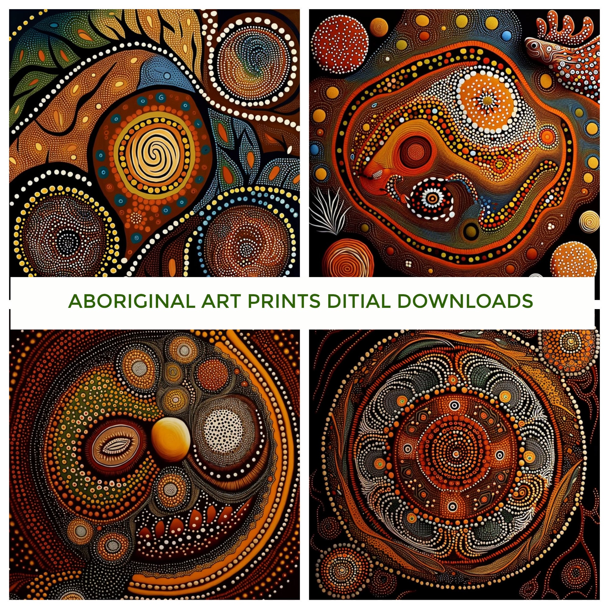 8 Original Beautiful Native Australian Aboriginal Prints, Indigenous ...