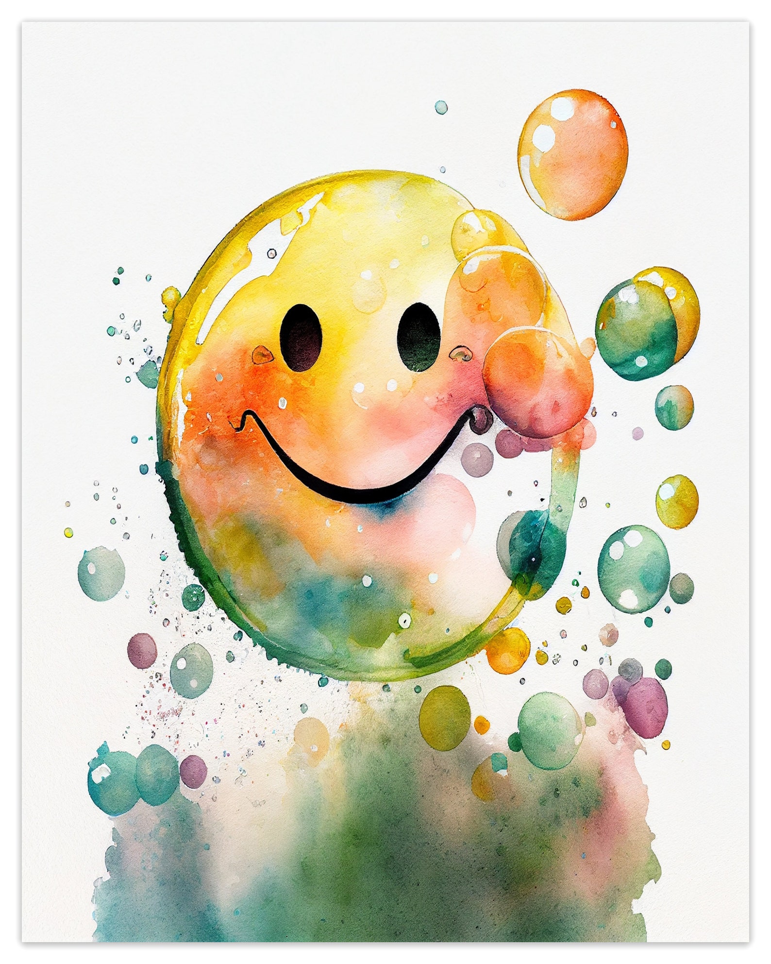 Smiley Face Greeting Cards, Handcrafted Card, Happy Face, Heartfelt ...