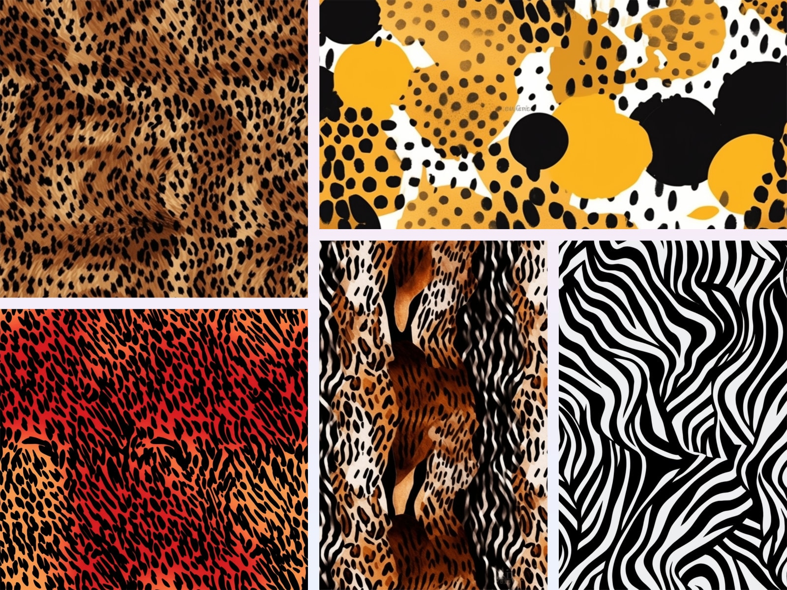 12 Classic Animal Print Digital Paper Seamless Animal Skin Patterns ...