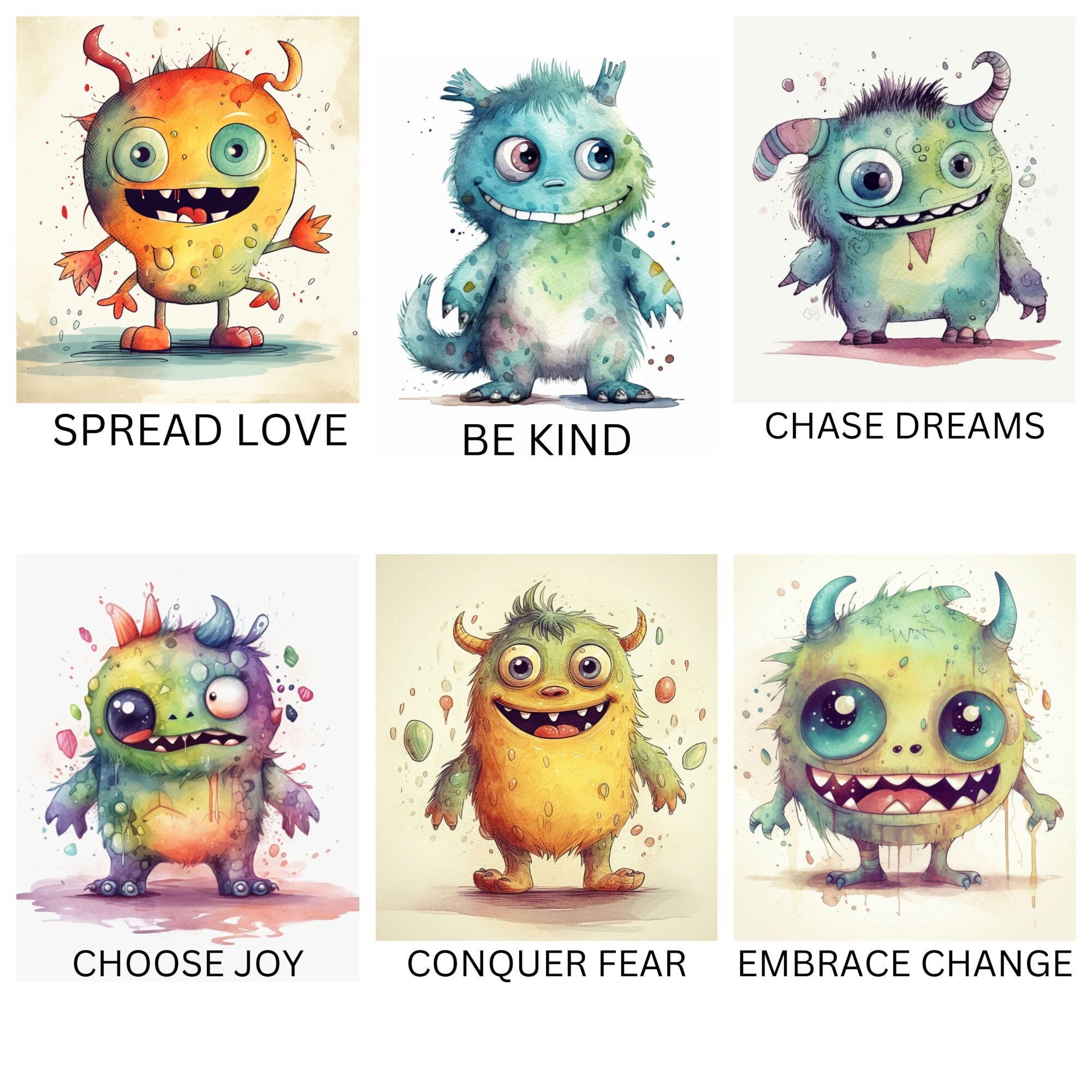 24 Cute Monster Nursery Art, Printables, Downloadable Printable Poster ...