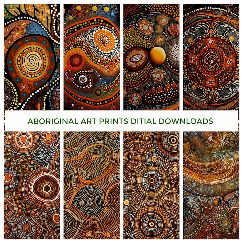 8 Original Beautiful Native Australian Aboriginal Prints, Indigenous ...
