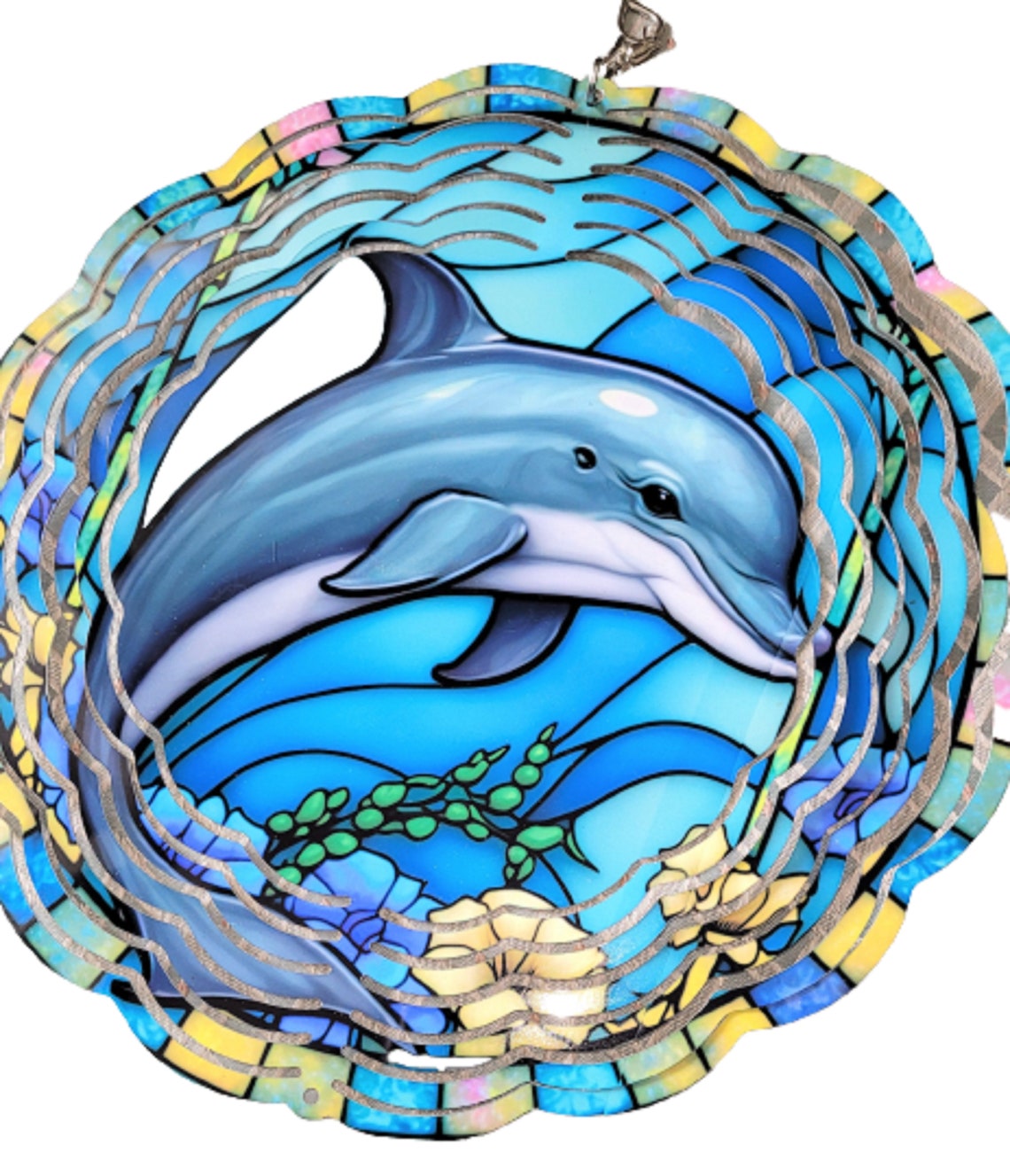 Dolphin Wind Spinner Colorful Spinner Looks Great Hanging on Your Porch ...
