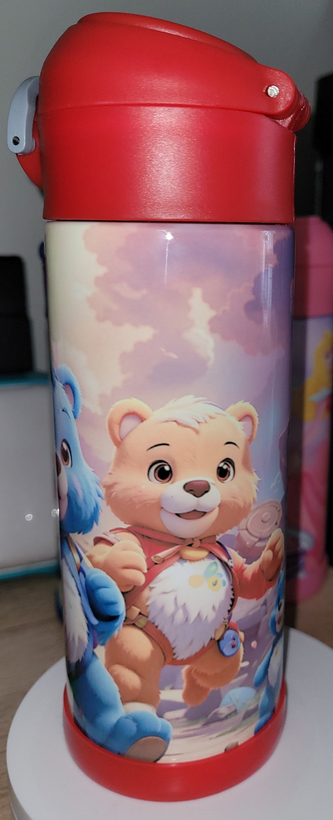 Care Bear Kids Flip Top 12 Oz Tumbler Use It Hot or Cold W/ Name - Etsy