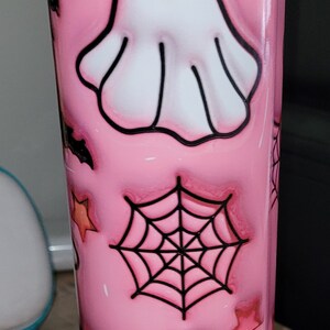 3D Spooky Boo Vibes Inflated Tumbler Wrap Halloween Boo Tumbler for Hot ...
