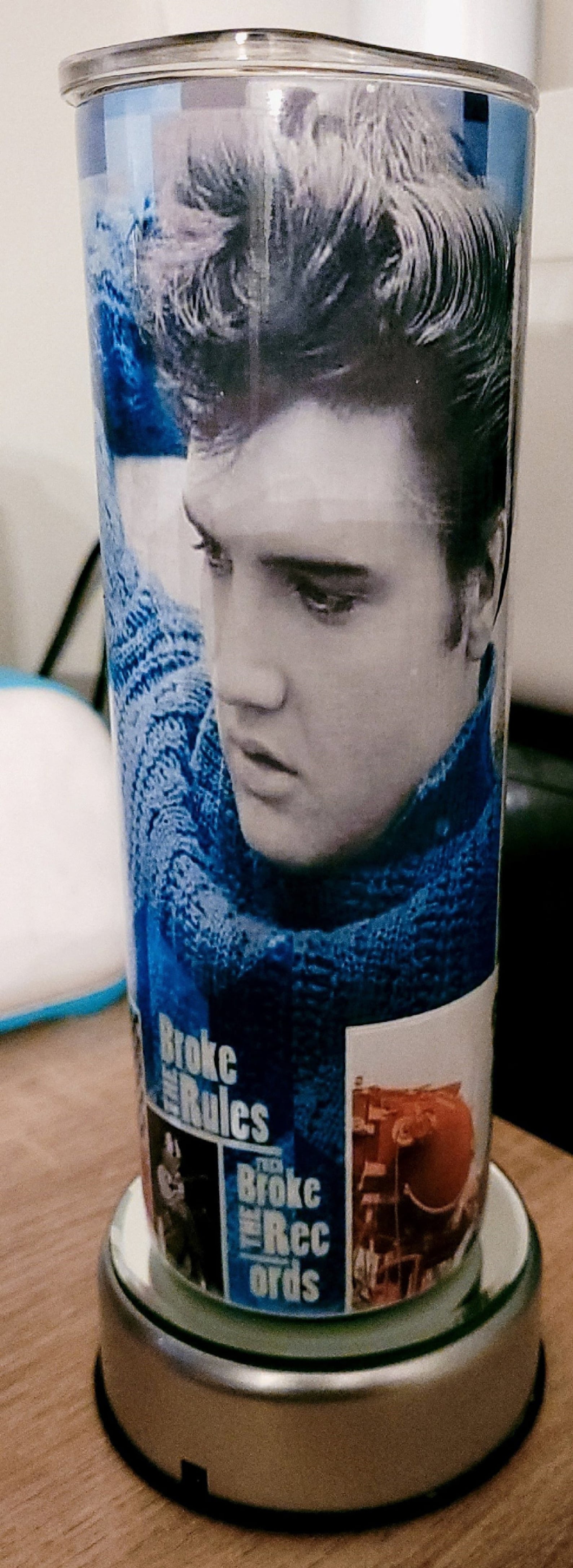 Elvis Presley Stainless Steel, King of Rock Tumbler, the King Tumbler ...