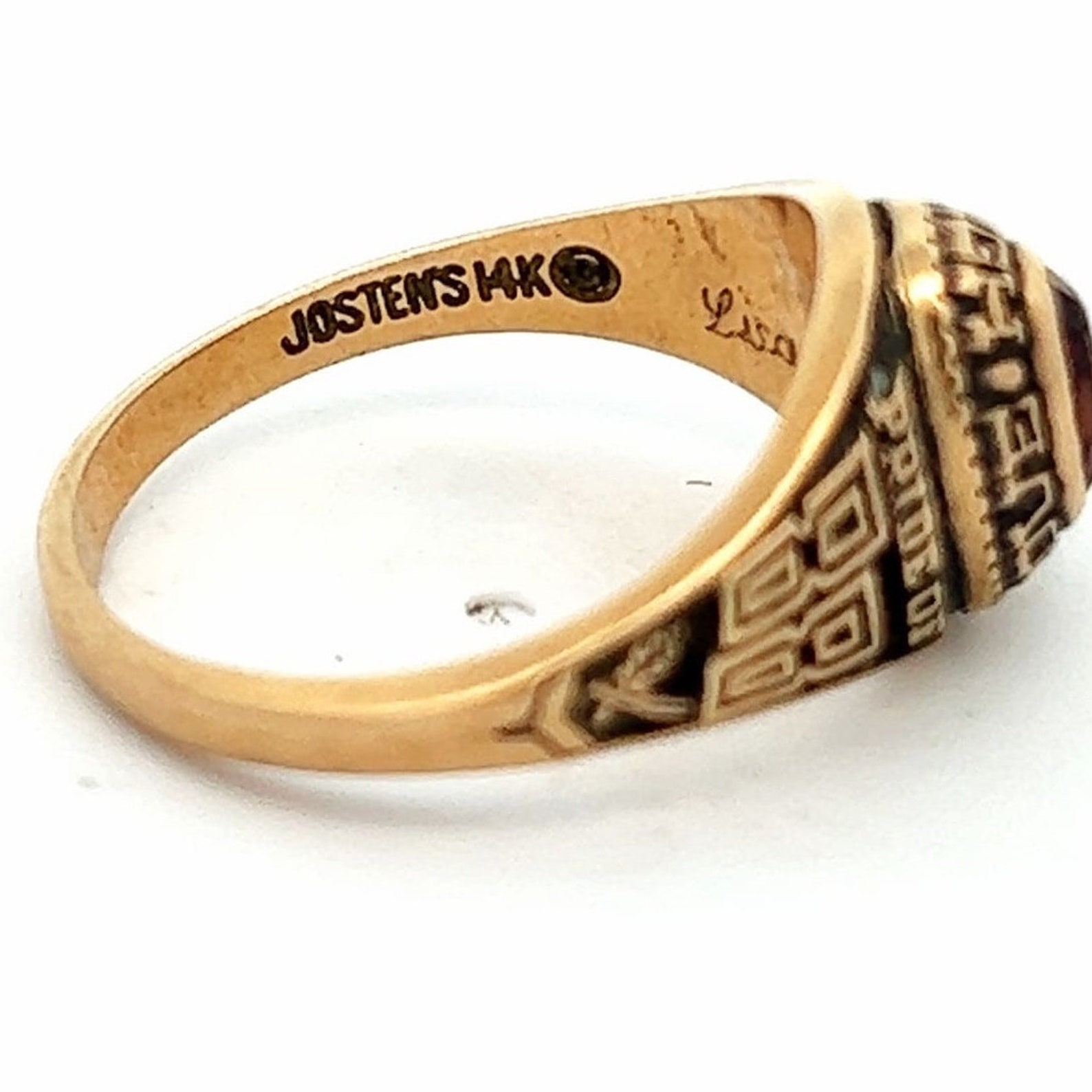 Size 6 1/4 Women's Vintage 1988 Class Ring, 14k Gold Estate Ring ...