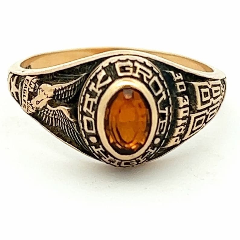 Size 6 1/4 Women's Vintage 1988 Class Ring, 14k Gold Estate Ring ...