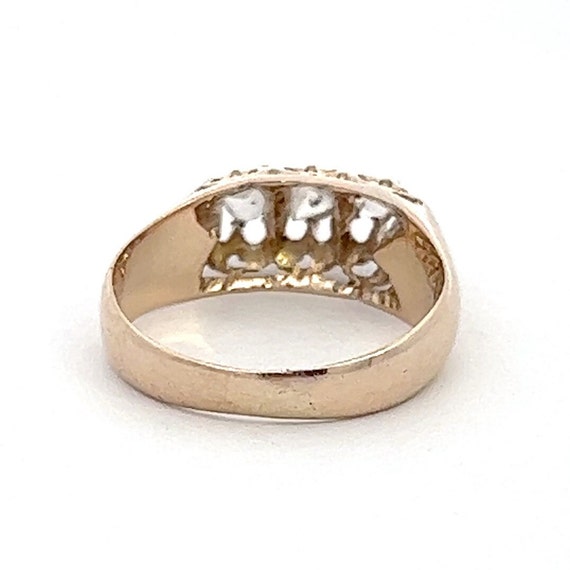 Size 4 Vintage Rough Cut Diamond Wedding Ring 14kt Go… - Gem