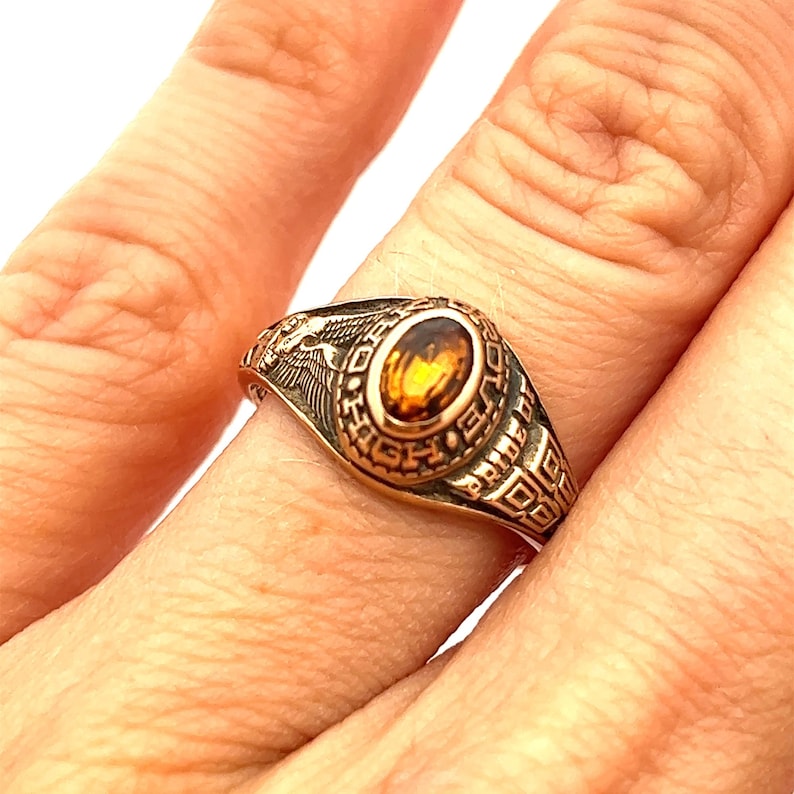 Size 6 1/4 Women's Vintage 1988 Class Ring, 14k Gold Estate Ring ...
