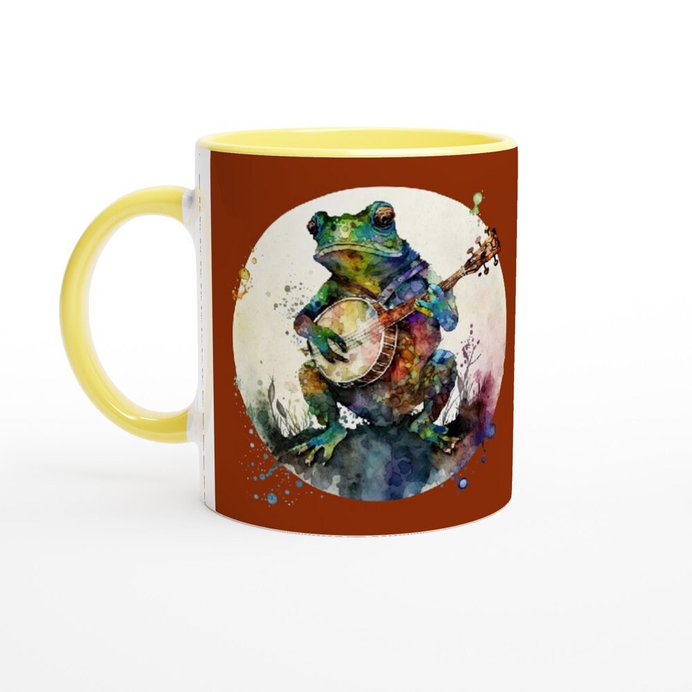 Jumpstart Your Day With Our Frogtastic Banjo Mug! - Etsy