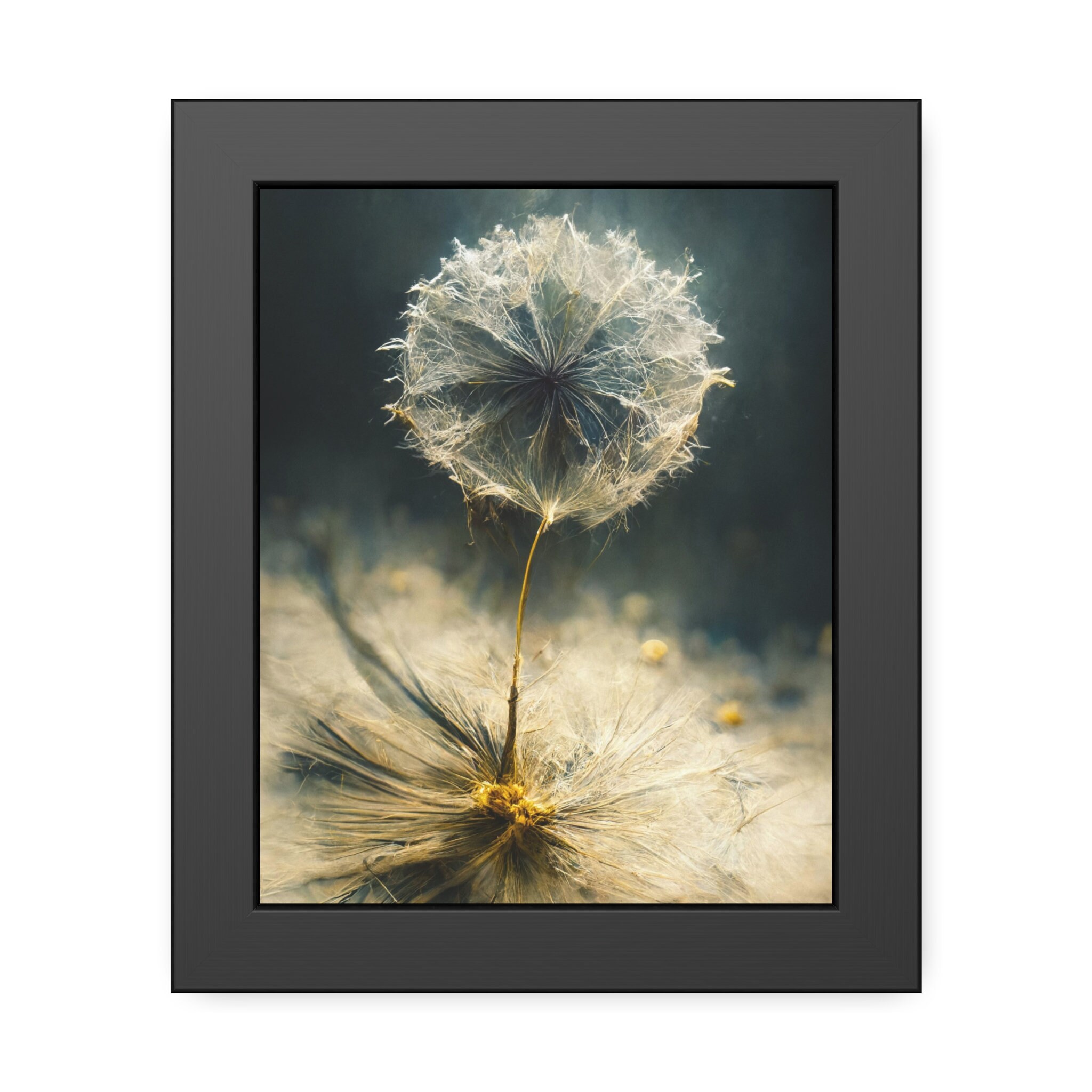 Elegant Dandelion Pappus Digital Art Botanical Wall Décor in Frame - Etsy