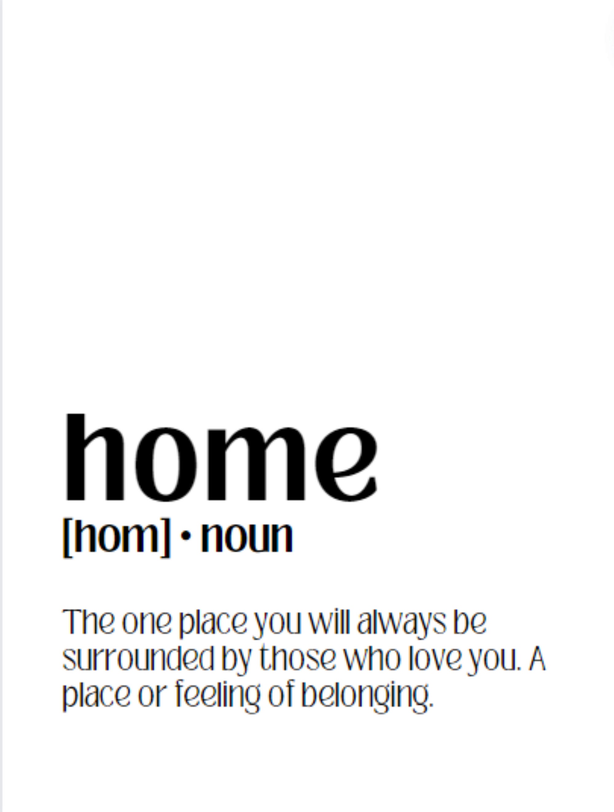 Home Definition Sign | Instant Download | Home Definition Printable Art ...