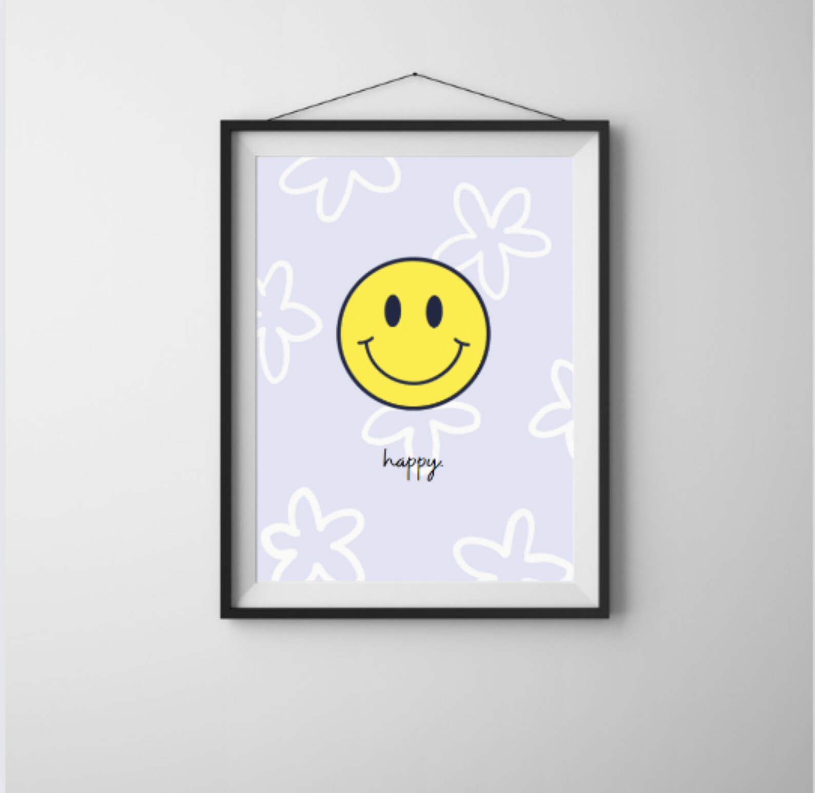 Smiley Face Wall Art Print | High-quality Instant Download | Indie Room ...