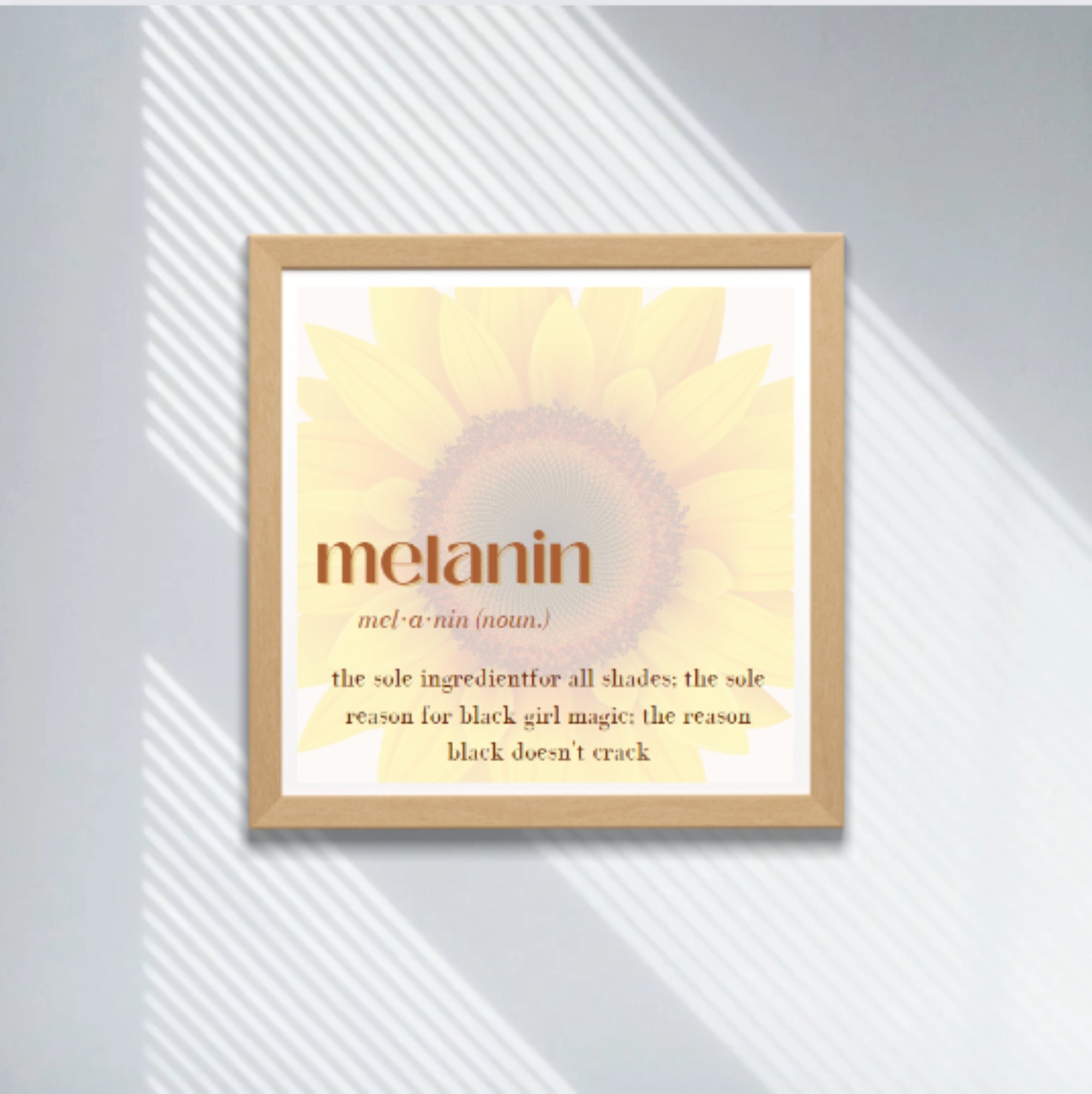 Melanin Wall Poster | Melanin Definition Print | Black Empowerment Art ...