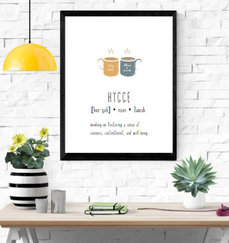 Hygge Print Hygge Definition Wall Art Print Hygge Defined Wall Art Home ...