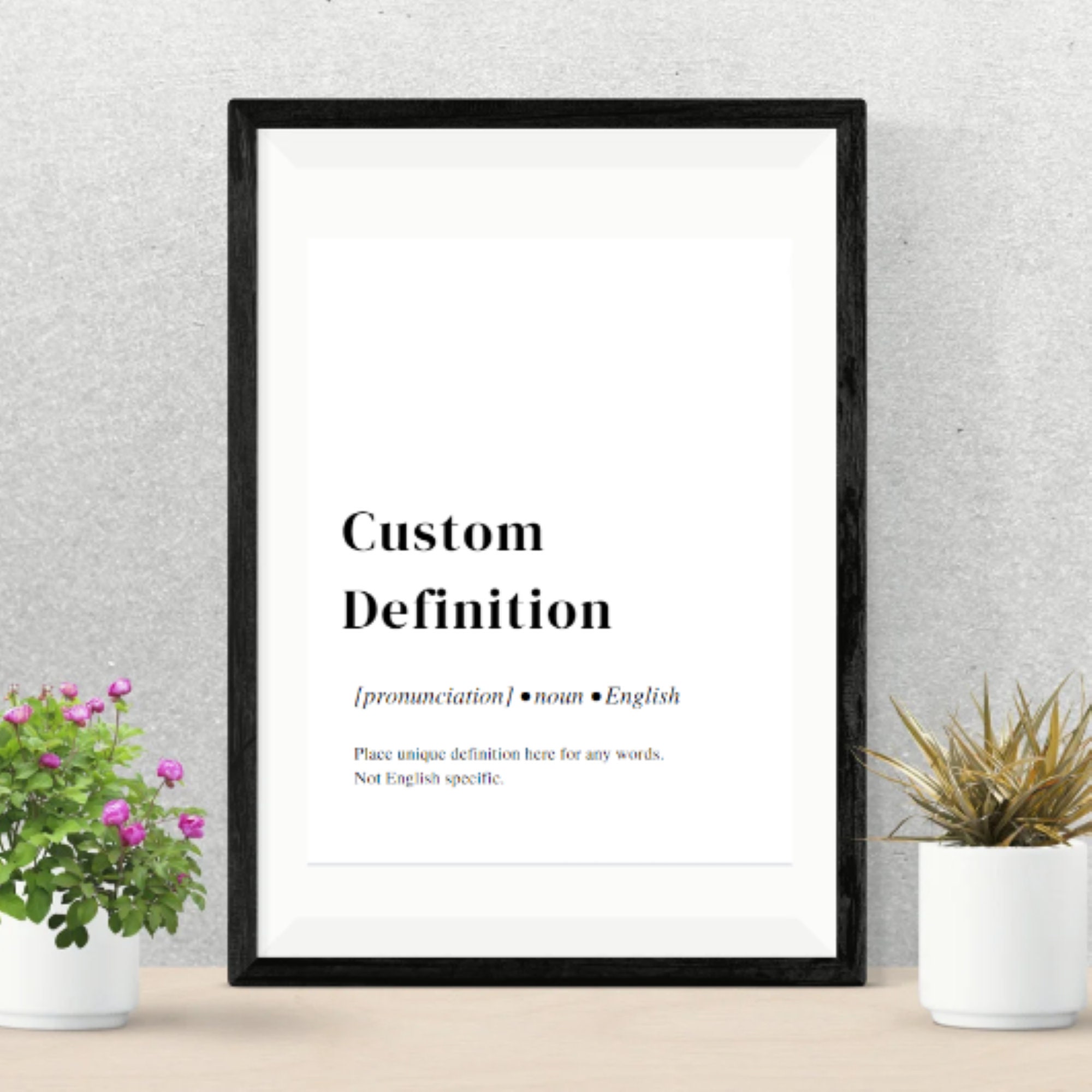 Custom Definition Print Sign Personalized Gift for Any Occasion - Etsy