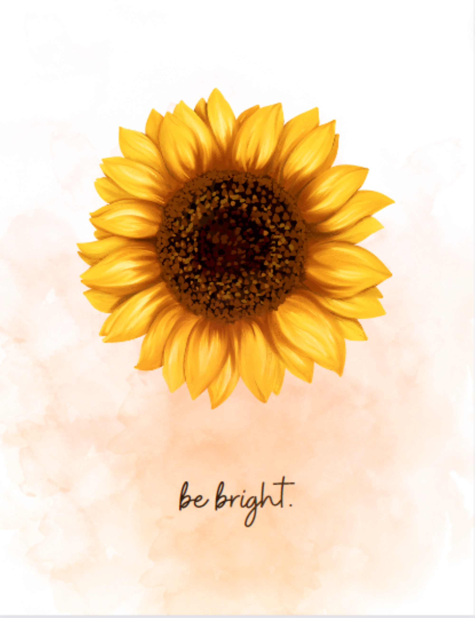 Sunflower Poster Print Sunflower Artwork Inspirational - Etsy