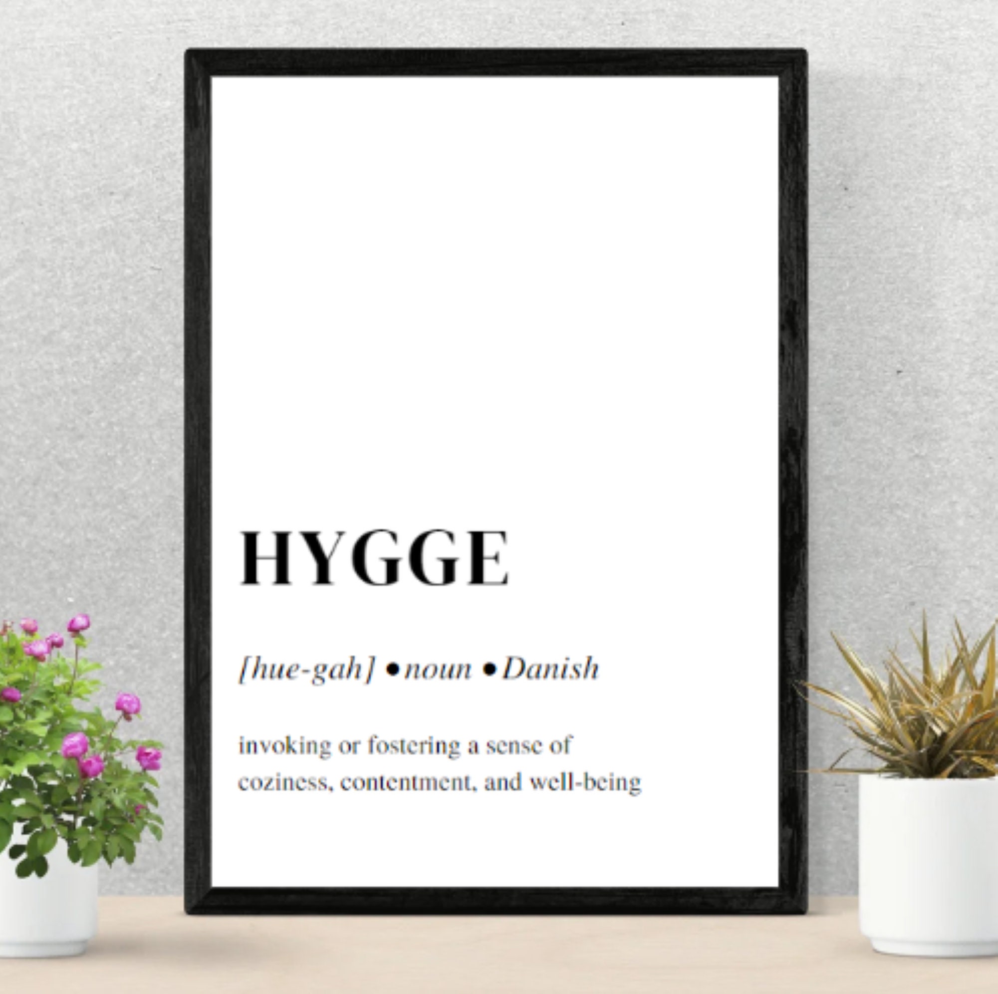 Cozy Hygge Definition Printable Wall Art for Scandinavian Home Decor ...