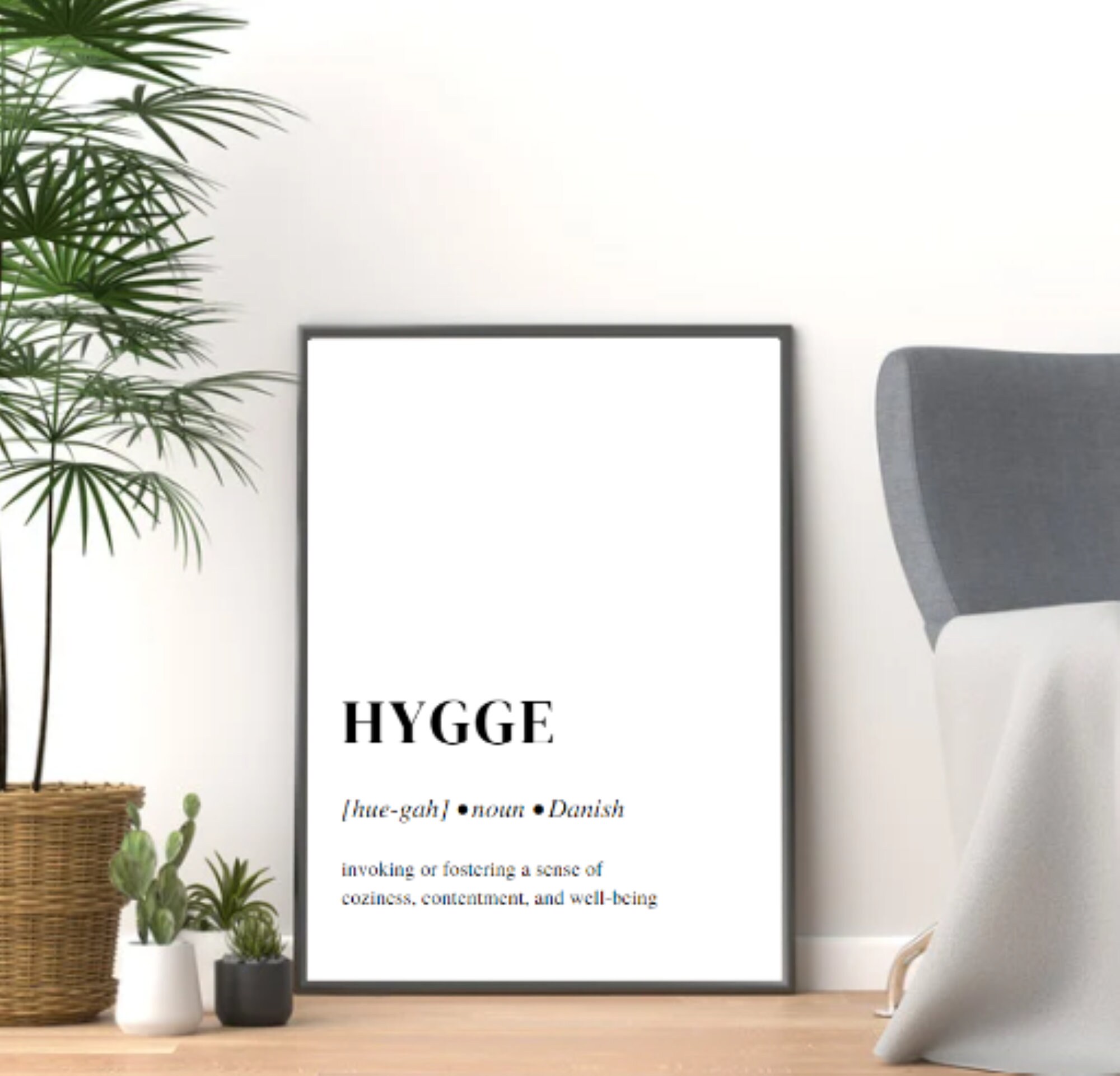 Cozy Hygge Definition Printable Wall Art for Scandinavian Home Decor ...