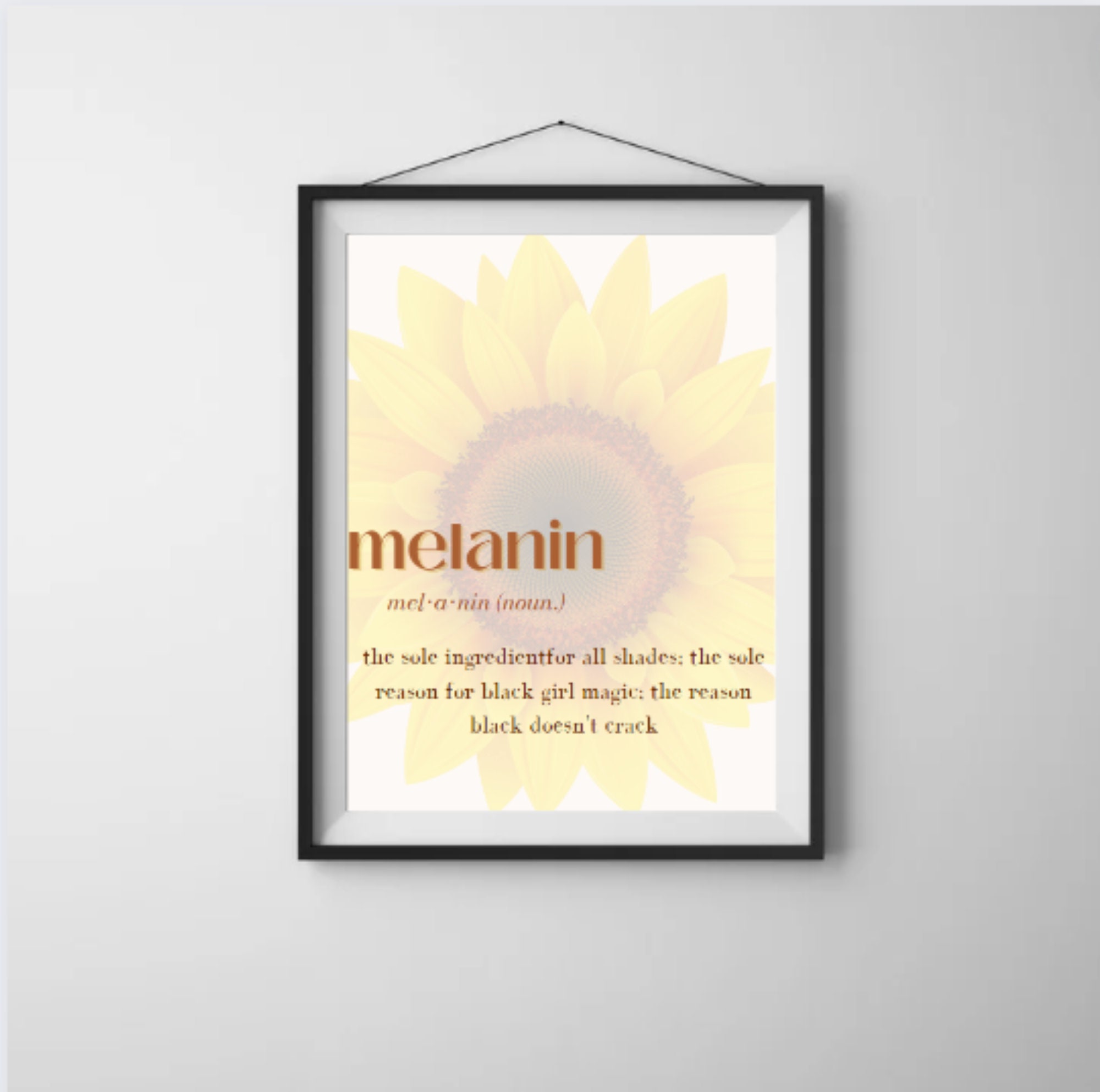 Melanin Wall Poster | Melanin Definition Print | Black Empowerment Art ...
