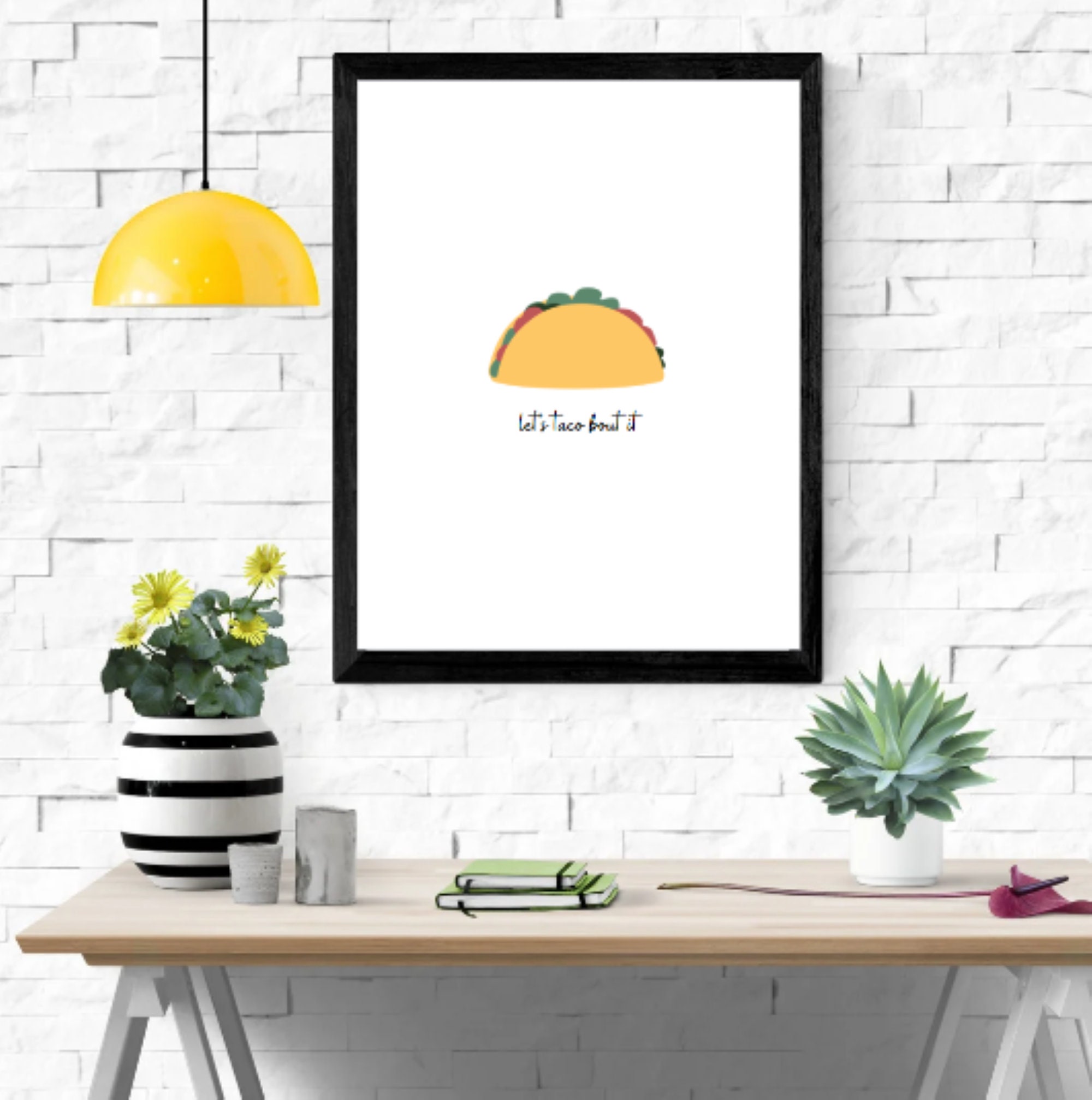 Taco Artwork Taco Poster Humorous Taco Art Print Instant Download Print ...