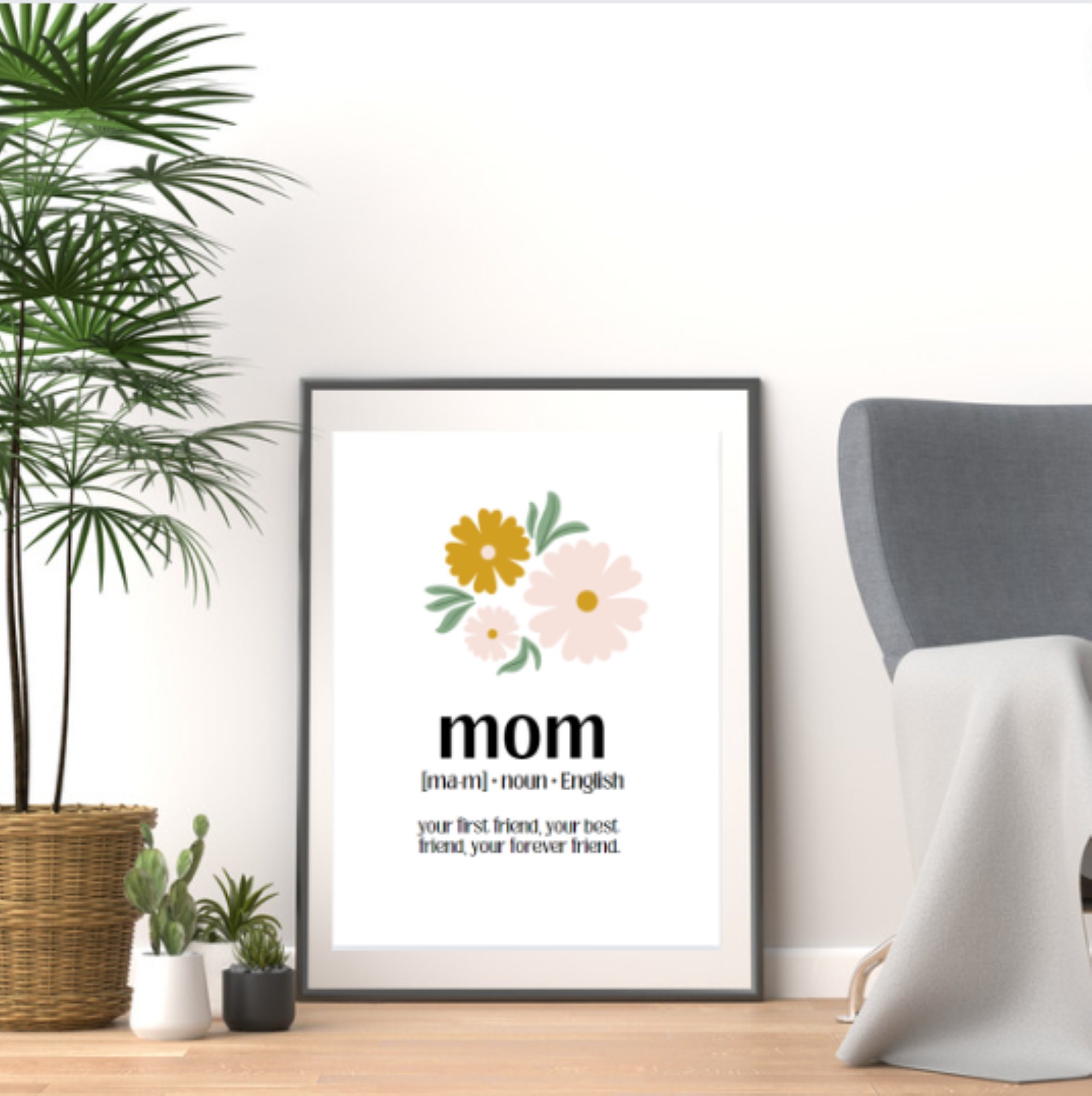 Personalized Mom Definition Printable Wall Art Customizable Mother's ...