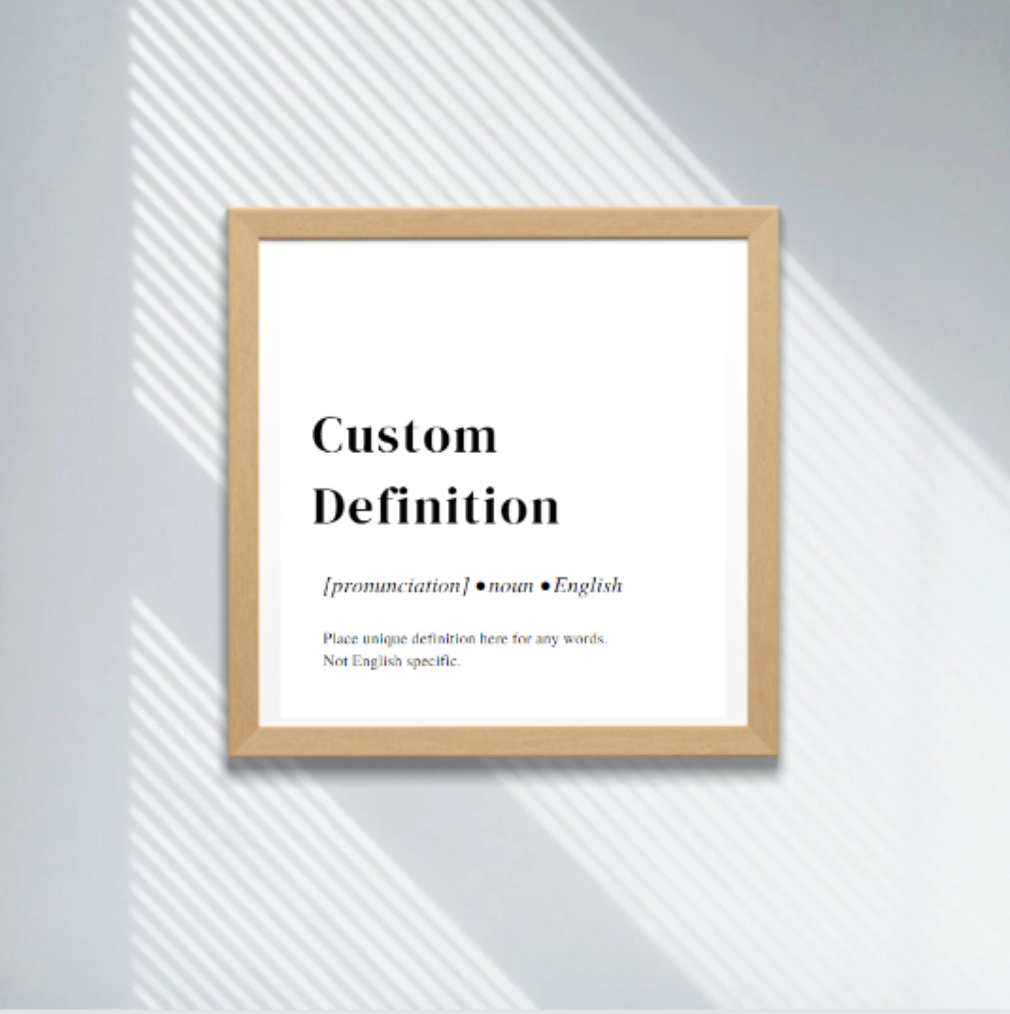 Custom Definition Print Sign Personalized Gift for Any Occasion - Etsy