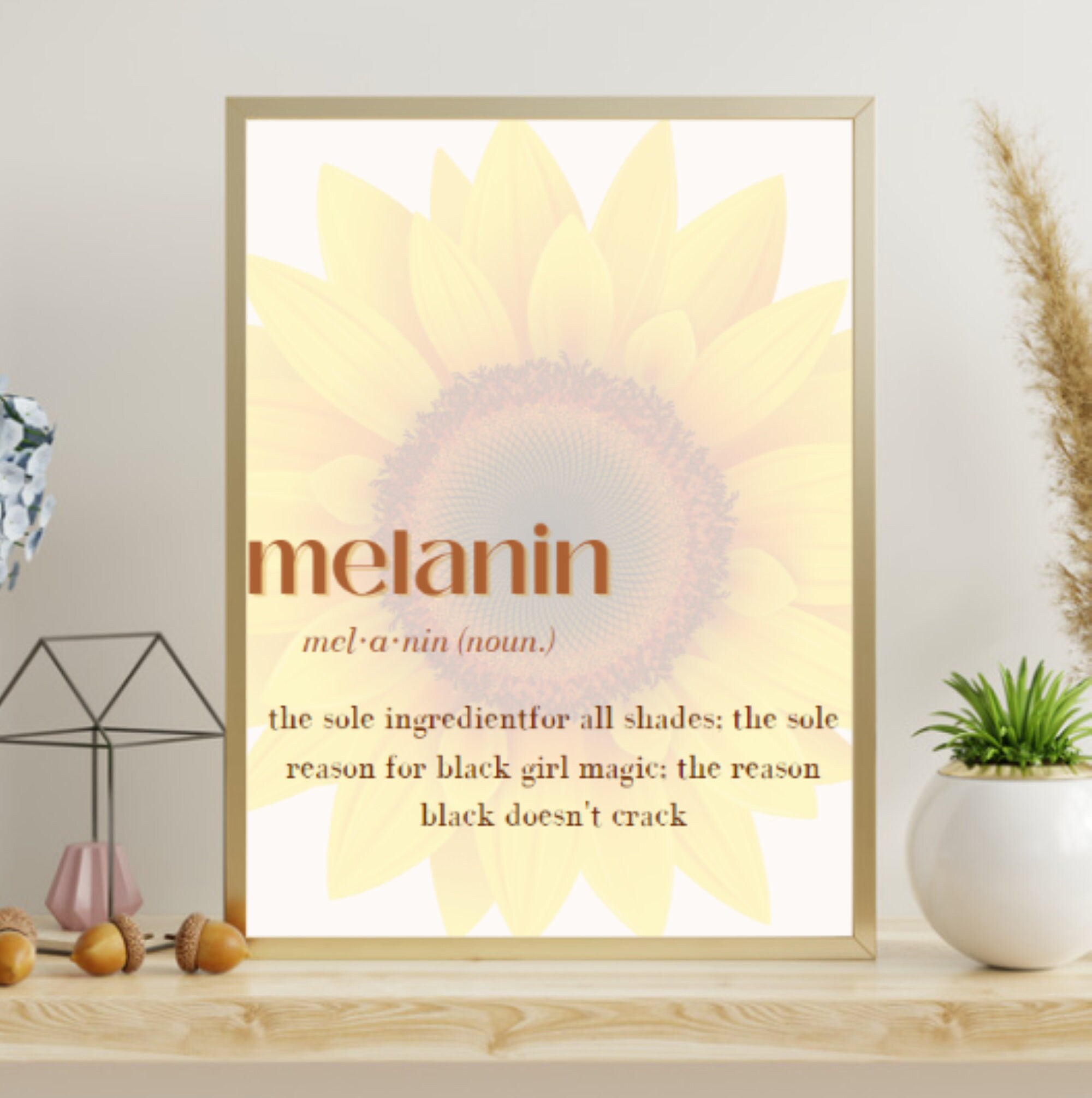 Melanin Definition | Melanin Print | Black Empowerment Art | Black ...