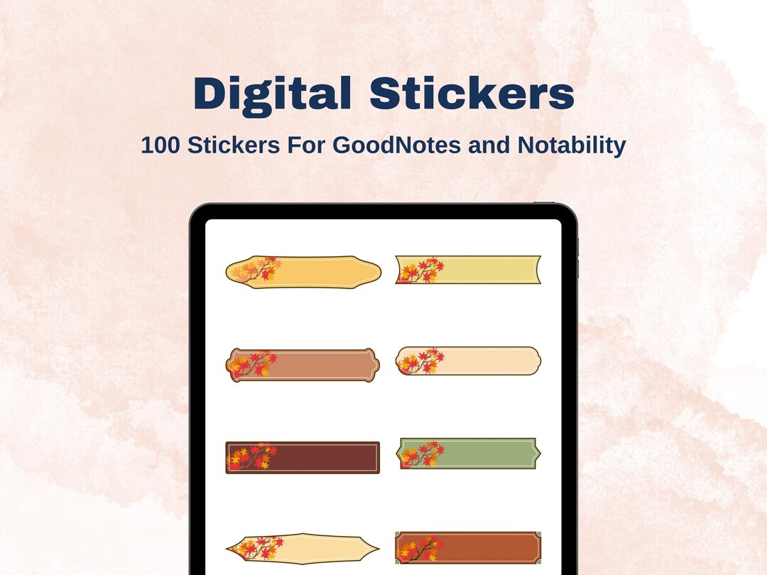 Digital Fall Stickers for Goodnotes and Notability Autumn Theme - Etsy