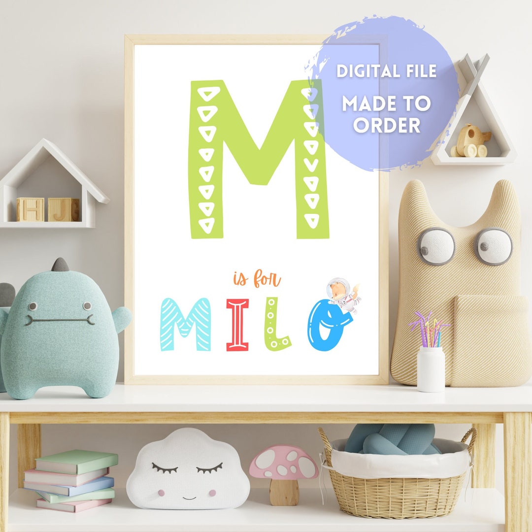 Customized Name Art Print | Nursery & Kid's Playroom | *made to Order ...