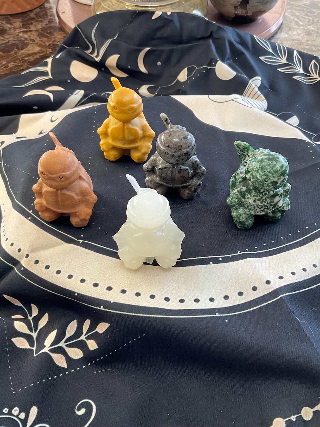 Ninja Turtle Gemstone Carvings/ Teenage Mutant Ninja Turtles Crystal ...
