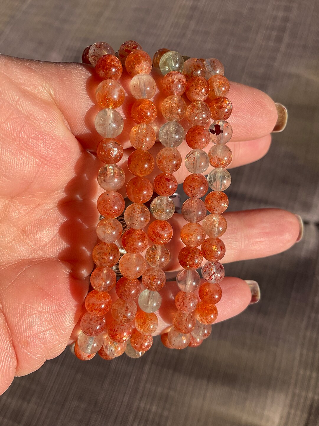 Arusha Sunstone Crystal Beaded Bracelet/arusha Sunstone Crystal Jewelry ...