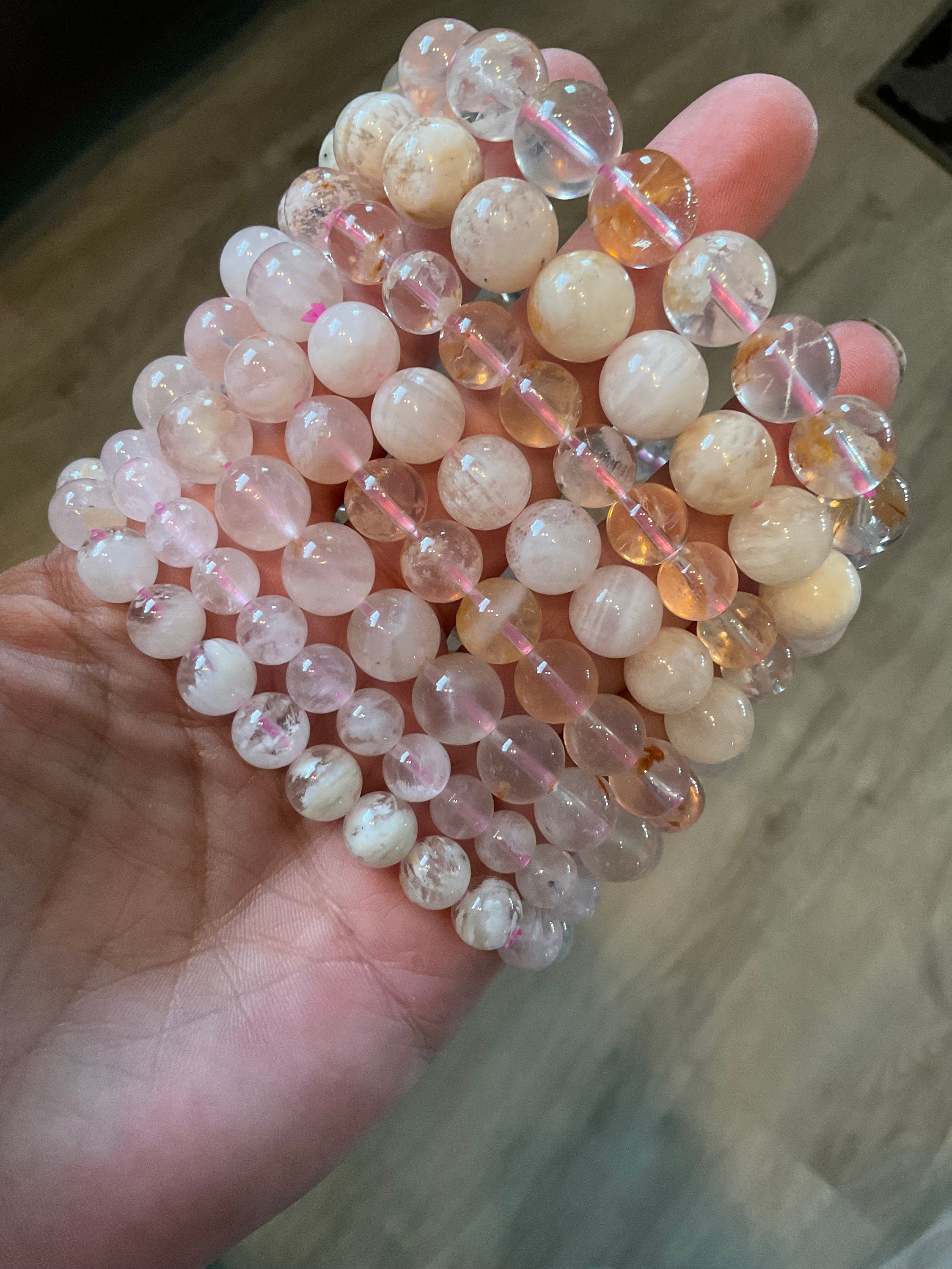 Snowflake Phantom Garden Quartz Crystal Bracelet/crystal Jewelry Gift ...