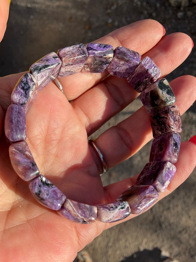 Charoite Crystal Bangle Bracelet/crystal Jewelry Gift/ High Quality Charoite - Etsy